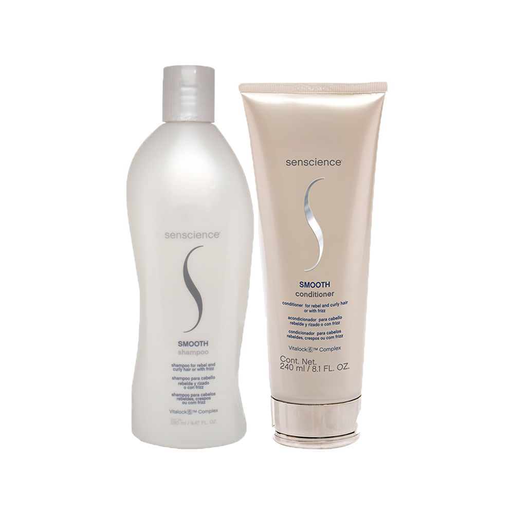 Kit Senscience Smooth - Shampoo 280ml + Condicionador 240ml - Amobeleza