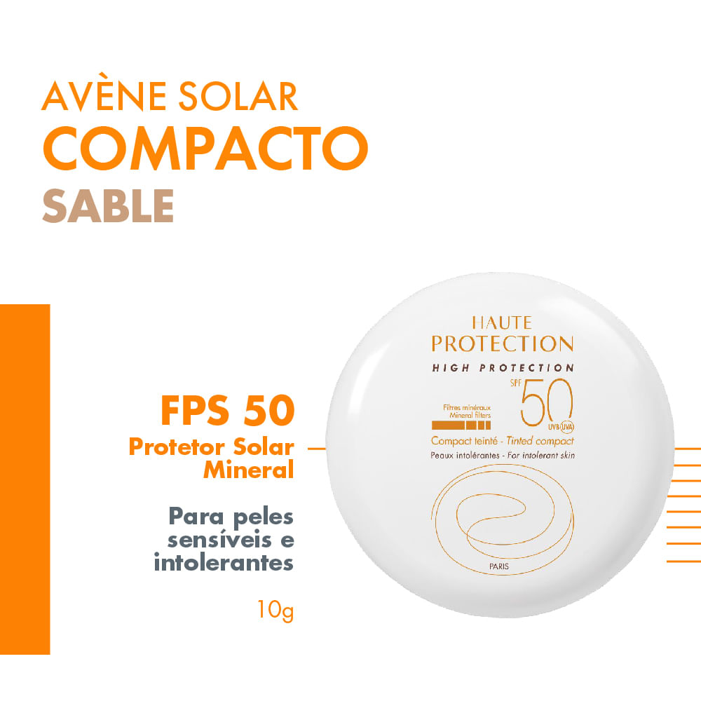 Base Compacta 2 em 1 Avène Haute Protection FPS 50 Sable 10 g